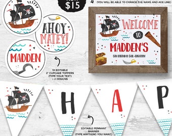 Pirate Favor Tags - Etsy