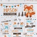 Fox First Birthday Time Capsule Card, Woodland Fox Birthday Decor ...