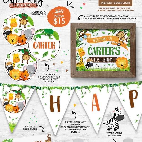 Safari Birthday Decorations - Etsy