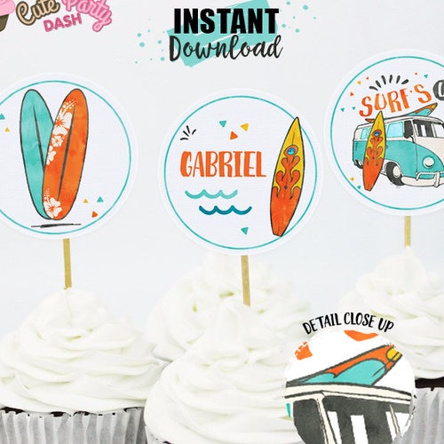 INSTANT DOWNLOAD EDITABLE Surf Birthday Wall Banner Summer - Etsy