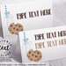 INSTANT DOWNLOAD EDITABLE Milk and Cookies Food Card Milk & - Etsy