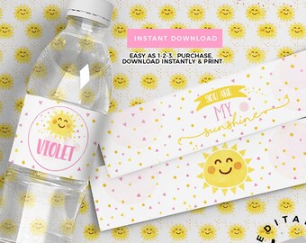 Sunshine Favor Tags Printable Sunshine Labels Sunshine - Etsy