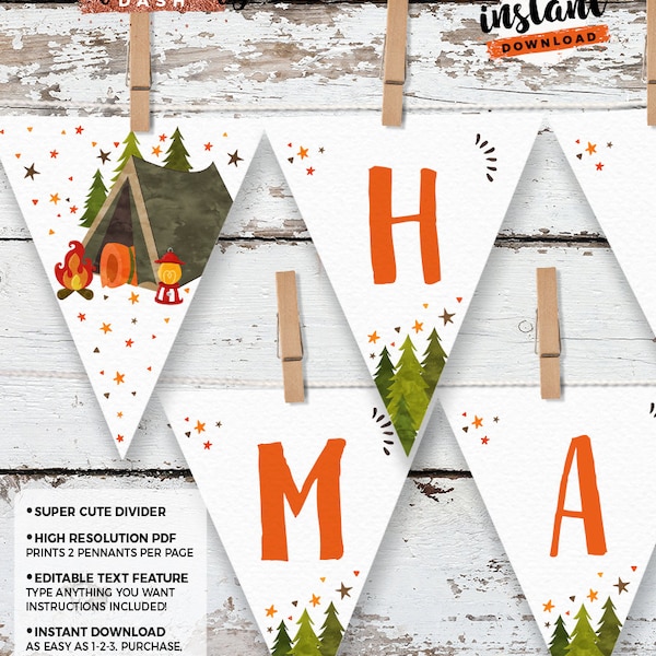 Camping Banner - Etsy