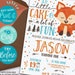 Fox Woodland Birthday Party Thank You Card, Fox You Note, Cute Fox ...