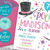 MAGIC Party Invitation - Etsy