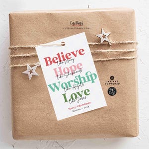 Religious Christmas Gift Tag Printable INSTANT DOWNLOAD Christian ...