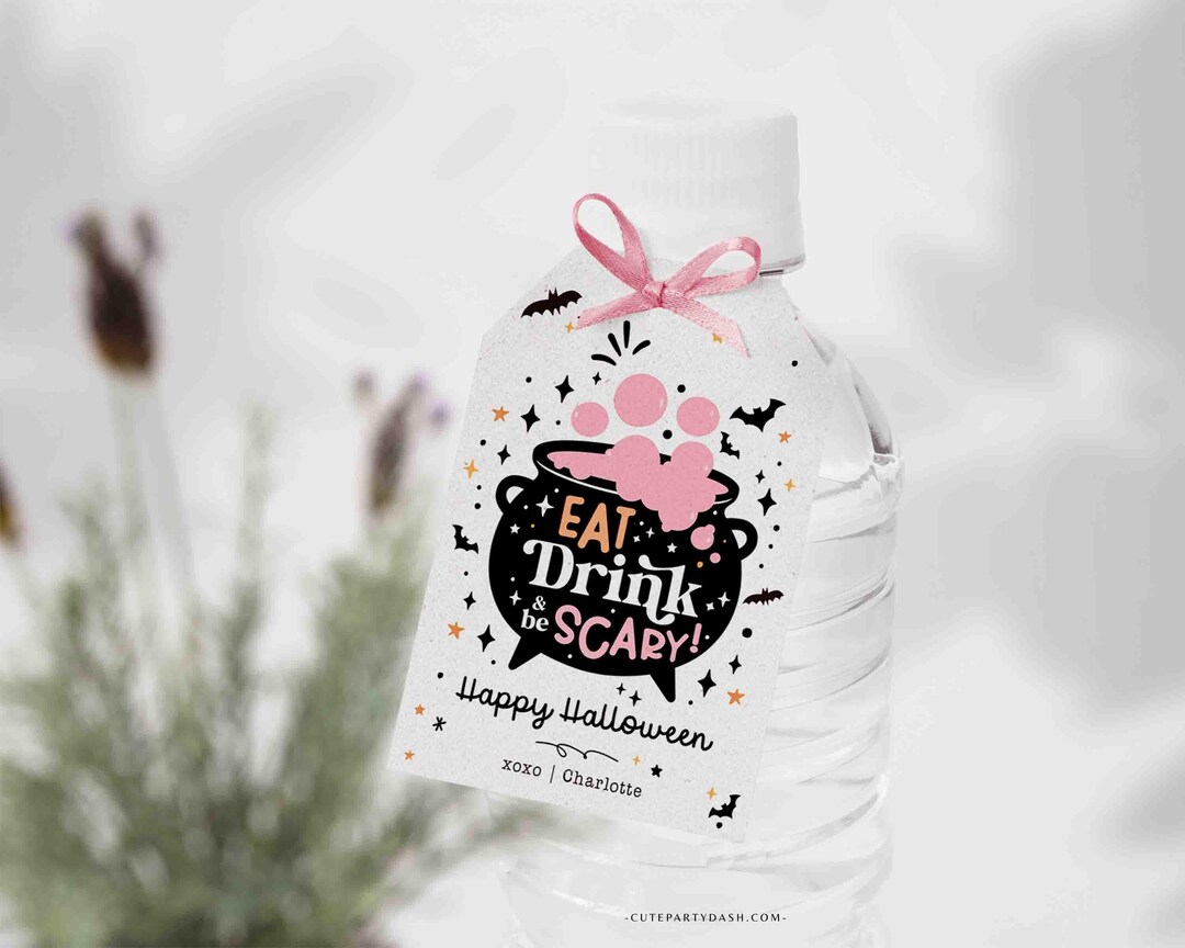 Eat, Drink, and Be Scary Halloween Gift Tag Printable INSTANT DOWNLOAD ...