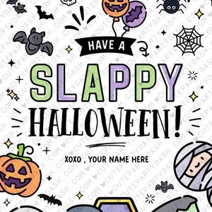 Happy Halloween Slap Bracelet Gift Tag INSTANT DOWNLOAD Slappy ...
