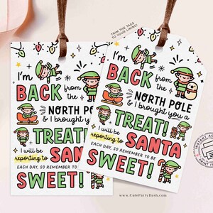Elf I'm Back Tags INSTANT DOWNLOAD Printable Christmas Elf Special ...