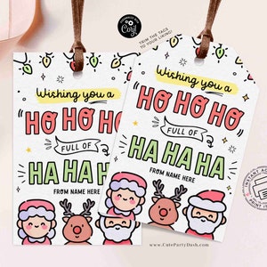 Christmas Gift Tags Printable INSTANT DOWNLOAD Happy Holidays Funny ...