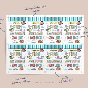 O-fish-ally Awesome Good Luck Printable Gift Tag INSTANT DOWNLOAD ...