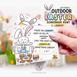 Outdoor Easter Egg Hunt Printable Bundle INSTANT DOWNLOAD Editable ...