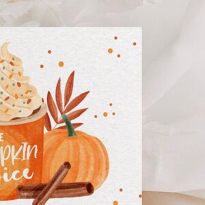 Editable Pumpkin Spice Gift Card Holder Template, Coffee Gift Card ...