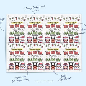Christmas Gift Tags Printable INSTANT DOWNLOAD Happy Holidays Funny ...