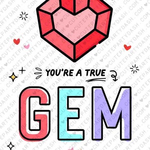 Valentine's Day Kids Classroom Ring Valentine Pop Gemstone Punny Tags ...