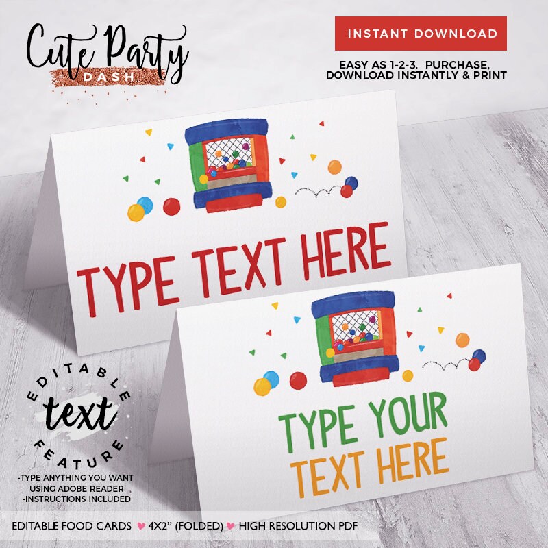 INSTANT DOWNLOAD EDITABLE Bounce House Welcome Sign Bounce | Etsy