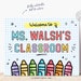 Classroom Door Welcome Sign Template INSTANT DOWNLOAD Printable Teacher ...