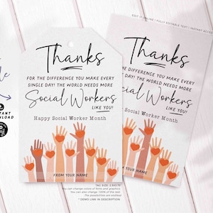 Social Work Month Banner Printable INSTANT DOWNLOAD Editable School ...