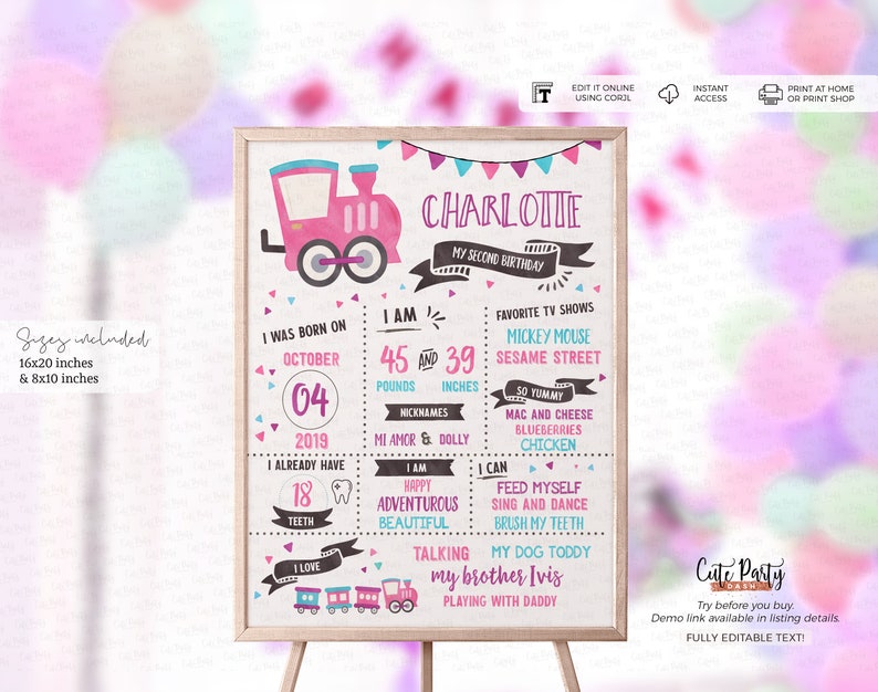 INSTANT DOWNLOAD EDITABLE Girl Train Birthday Cupcake - Etsy