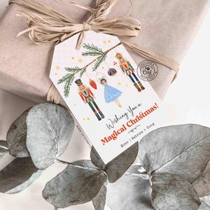 Nutcracker Christmas Gift Tag Printable INSTANT DOWNLOAD, Editable ...