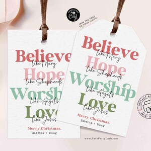 Religious Christmas Gift Tag Printable INSTANT DOWNLOAD Christian ...