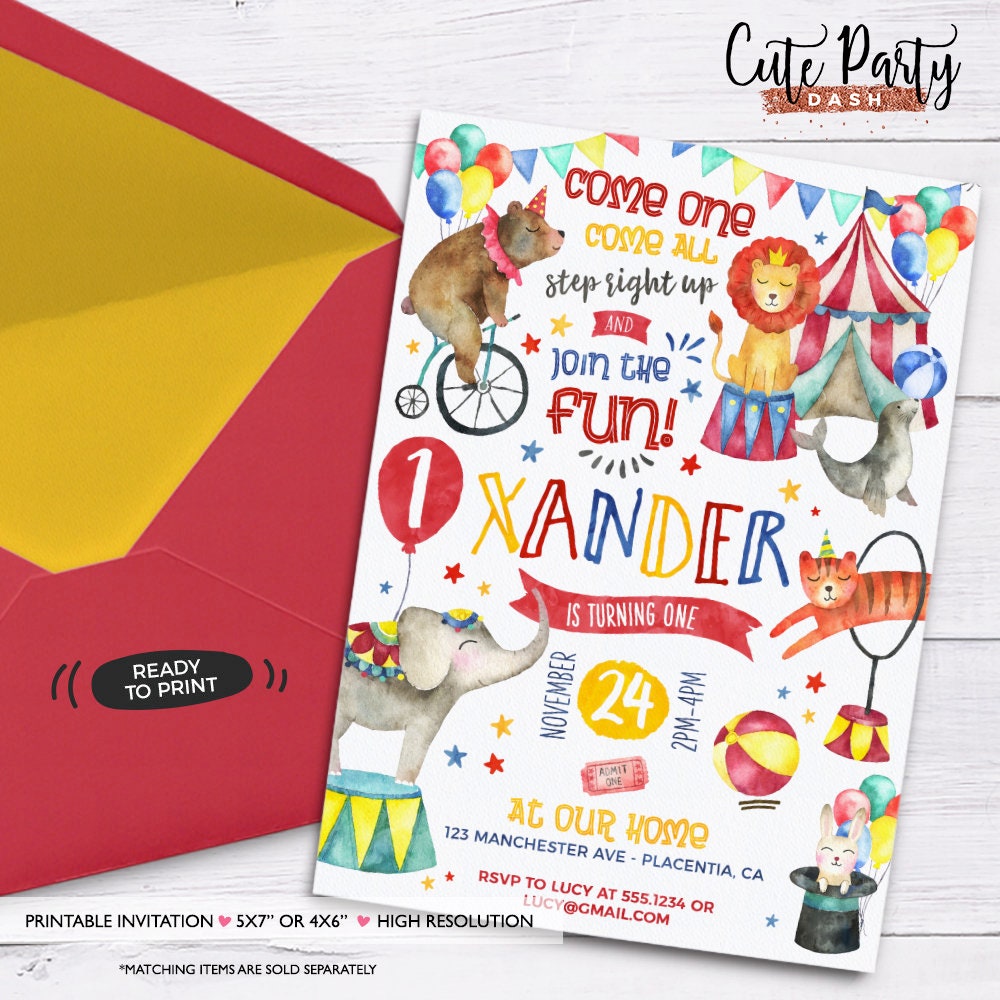 INSTANT DOWNLOAD Circus First Birthday Chalkboard Sign - Etsy