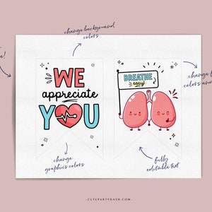 Respiratory Care Week Banner: Editable Bunting Decor (digital Download ...