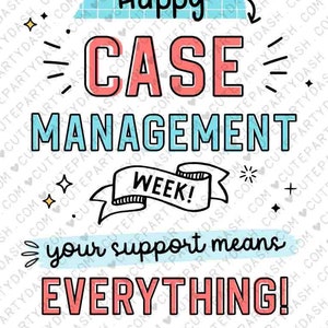 Case Management Week Printable Gift Tag INSTANT DOWNLOAD Printable Case Manager Appreciation ...