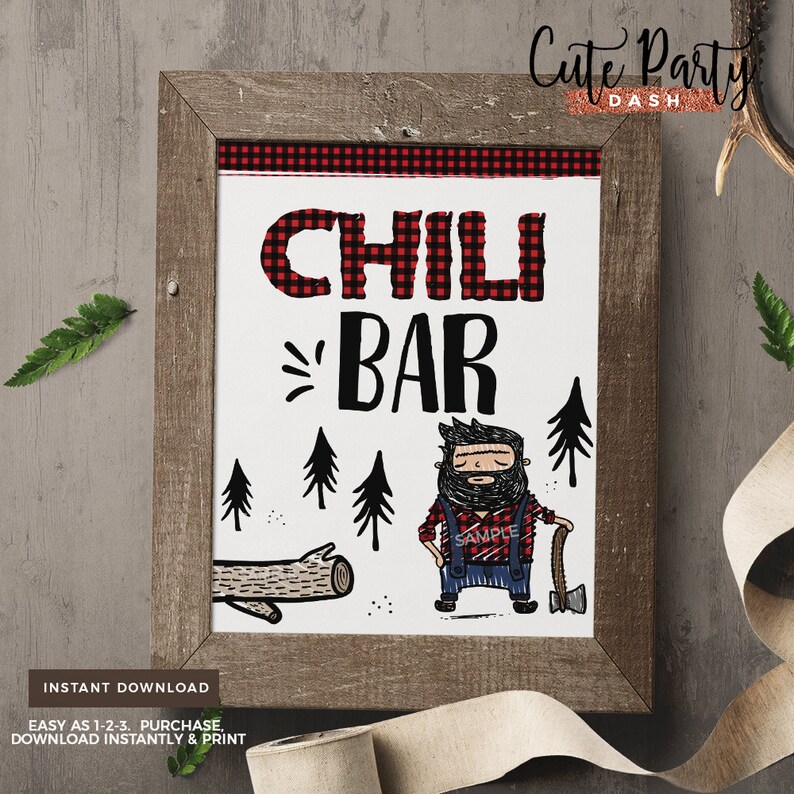 INSTANT DOWNLOAD EDITABLE Lumberjack Birthday Welcome Sign - Etsy