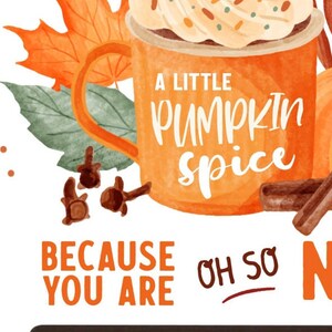 Editable Pumpkin Spice Gift Card Holder Template, Coffee Gift Card ...