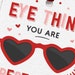 EDITABLE Heart Sunglasses Valentine's Day Tag, Non-candy Eye Think You ...