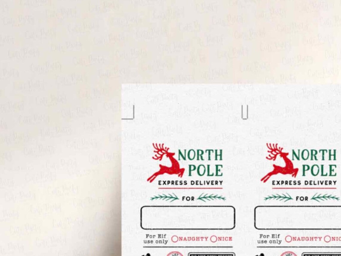 Christmas North Pole Express Gift Tag Naughty Nice List - Etsy