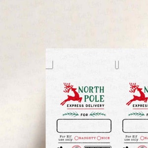 Christmas North Pole Express Gift Tag, Naughty Nice List Approved, From ...