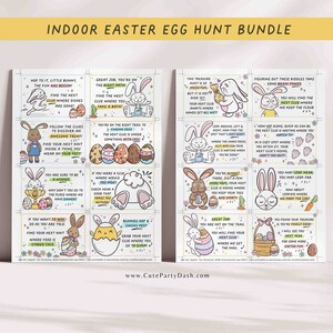 Indoor Easter Egg Hunt Printable Bundle INSTANT DOWNLOAD Editable ...