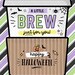 Halloween Coffee Gift Card Holder Template INSTANT DOWNLOAD Editable A ...