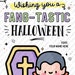 EDITABLE Fang-tastic Halloween Gift Tag Template INSTANT DOWNLOAD Happy ...