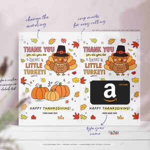 Editable Thanksgiving Gift Card Holder: Teacher Thank You (printable ...