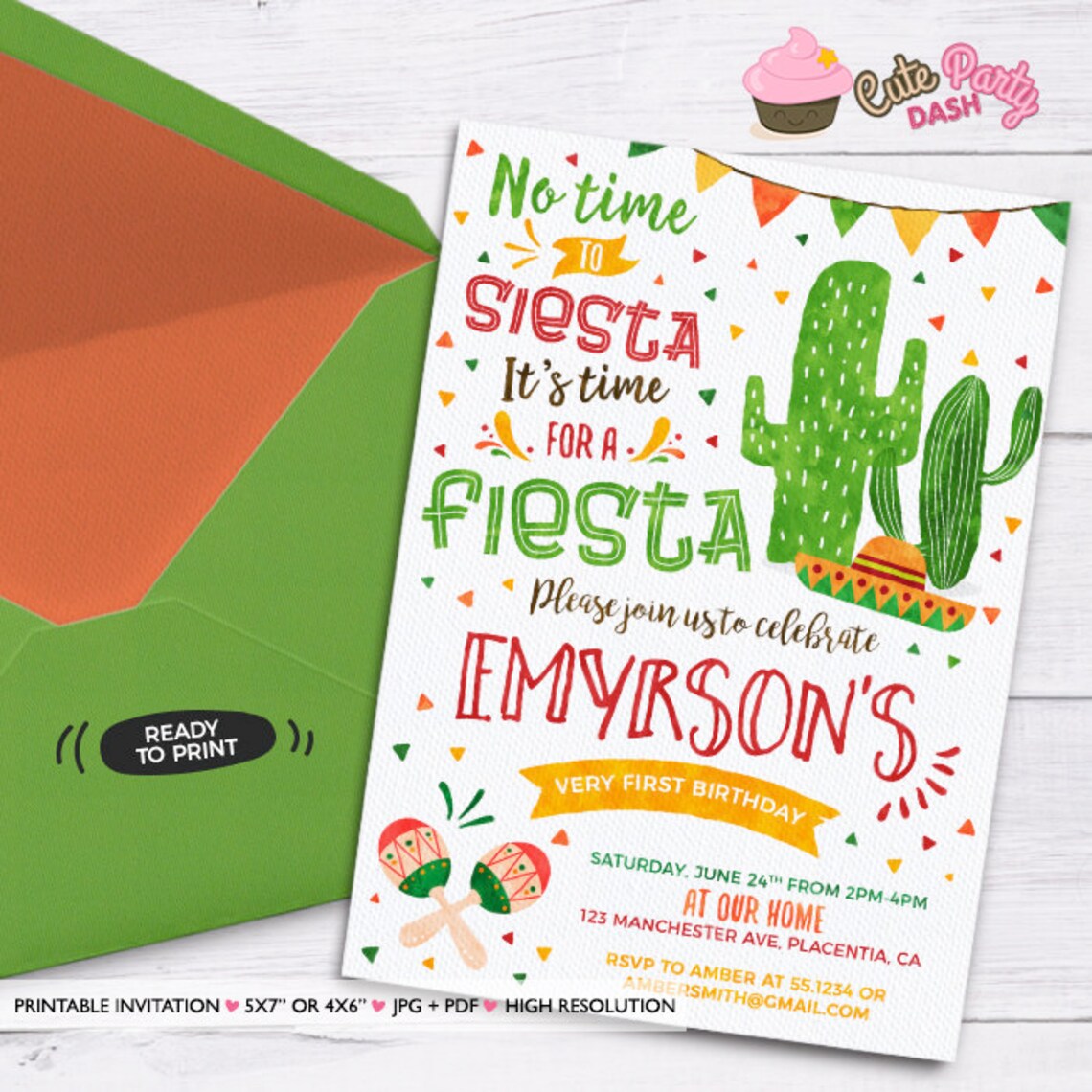 INSTANT DOWNLOAD EDITABLE Fiesta Birthday Decorations | Etsy