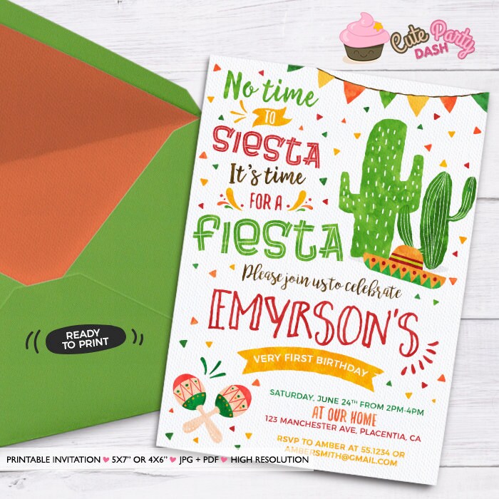 INSTANT DOWNLOAD EDITABLE Fiesta Birthday Decorations | Etsy