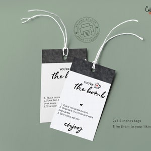 INSTANT DOWNLOAD, Valentine Hot Chocolate Bomb Gift Tag, for Him, for ...