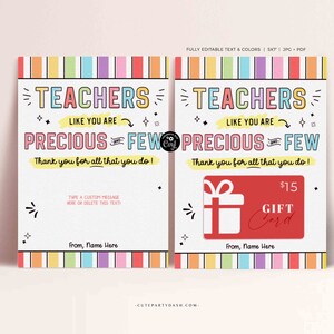 Editable Teacher Thank You Gift Card Holder Template Printable Amazing ...