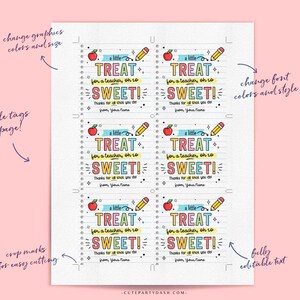 Little Treat Teacher Appreciation Week Gift Tag Printable INSTANT ...