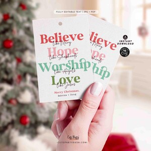 Religious Christmas Gift Tag Printable INSTANT DOWNLOAD Christian ...