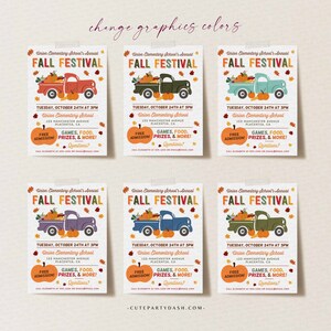 EDITABLE Fall Festival Invitation, Fall Festival Fall Harvest Flyer ...