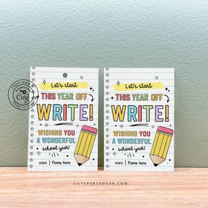 EDITABLE Welcome Back to School Gift Tag Printable Pen Marker First Day ...