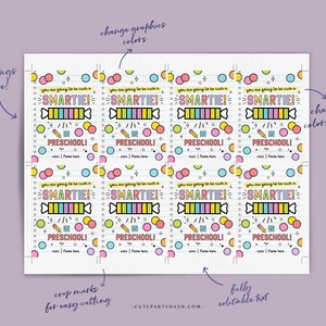 Printable First Day of School Candy Treat Tag Any Grade You're Going to ...
