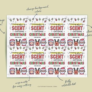Wishing You a Scentsational Christmas Tag INSTANT DOWNLOAD Editable ...