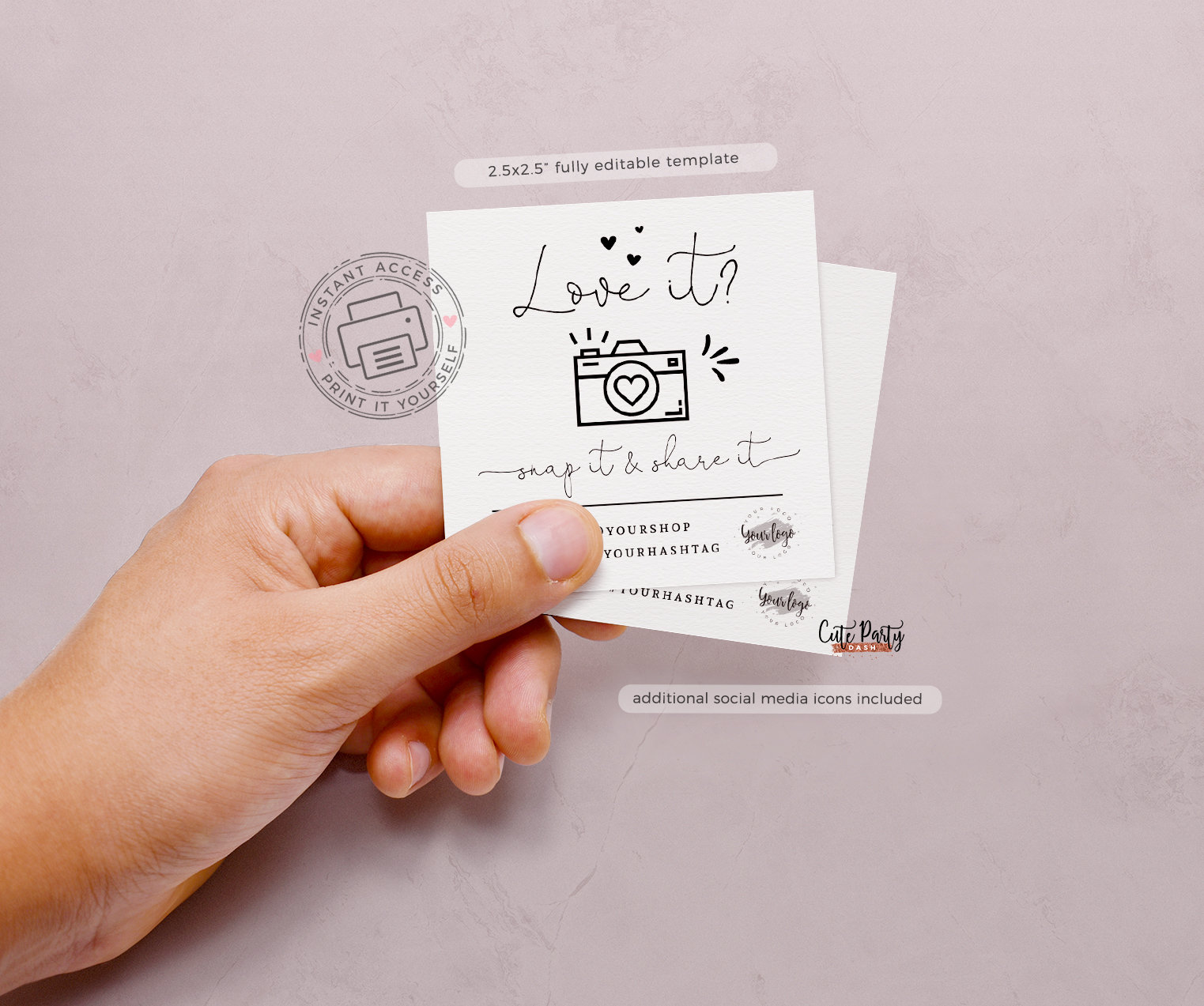 INSTANT DOWNLOAD Printable Mug Care Instructions Card | Etsy