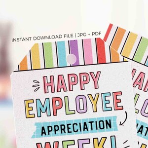 Editable Employee Appreciation Gift Tag Printable Employee Week Thank ...