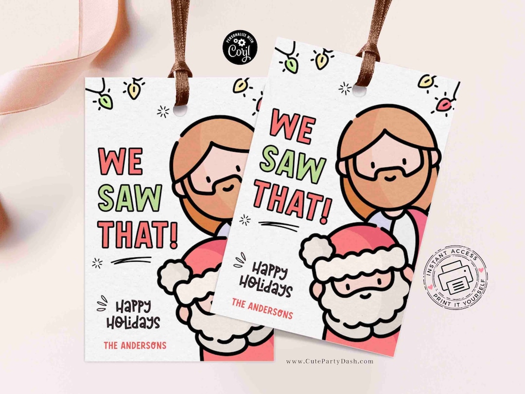 Funny Christmas Gift Tags Printable INSTANT DOWNLOAD Happy Holidays ...